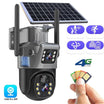 Camera de Supraveghere cu Panou Solar - 2 Lentile Ultra HD, Cartela SIM ...